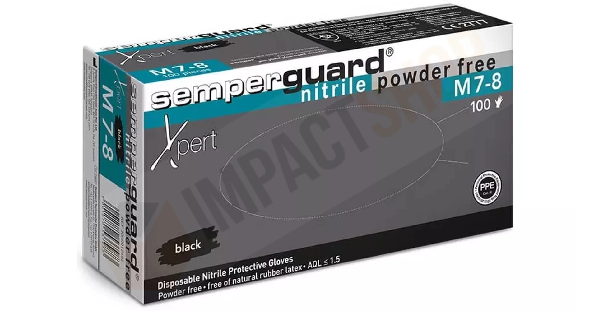 SemperGuard Xpert black nitril púdermentes kesztyű